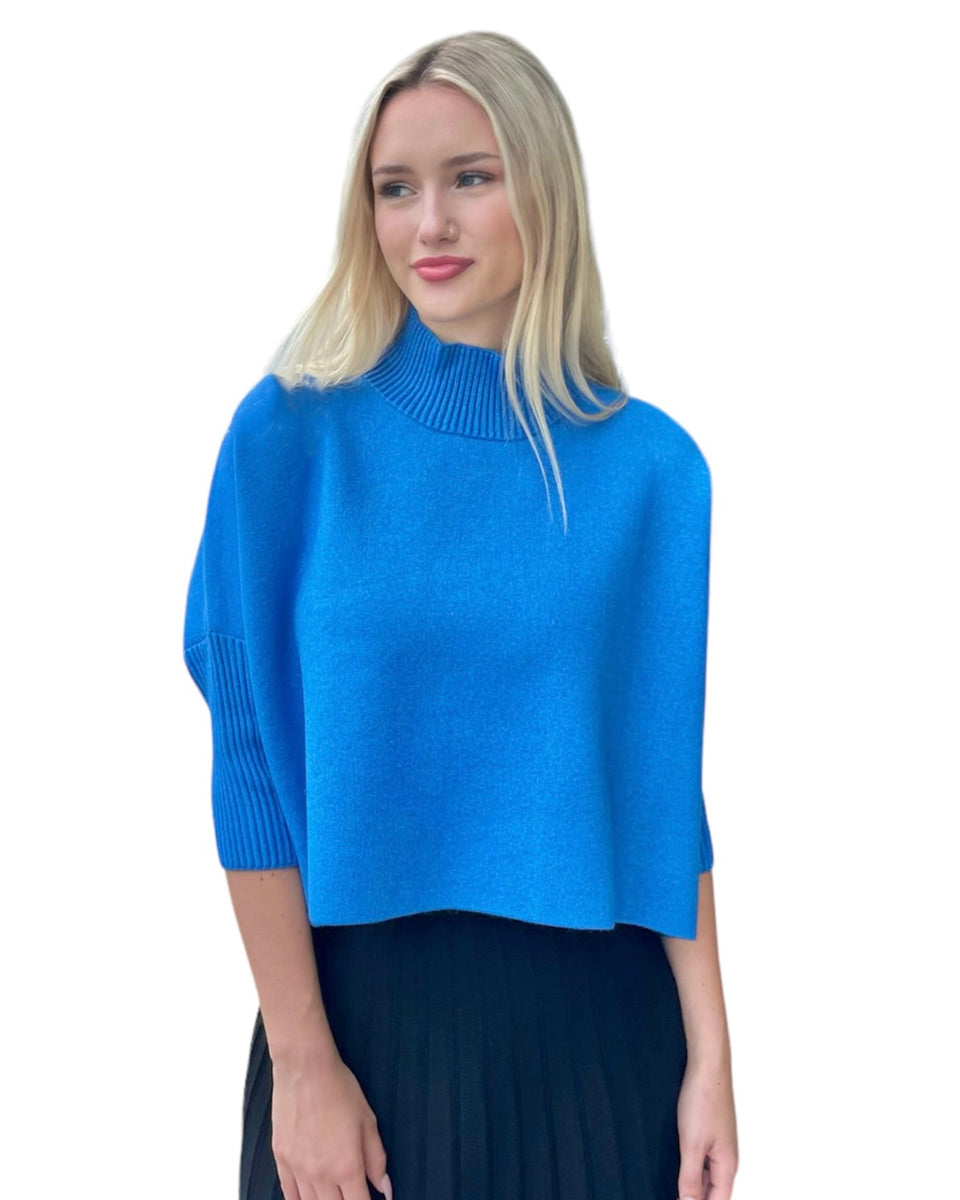 AJA SWEATER - Persian Blue – Carriage House Clothing